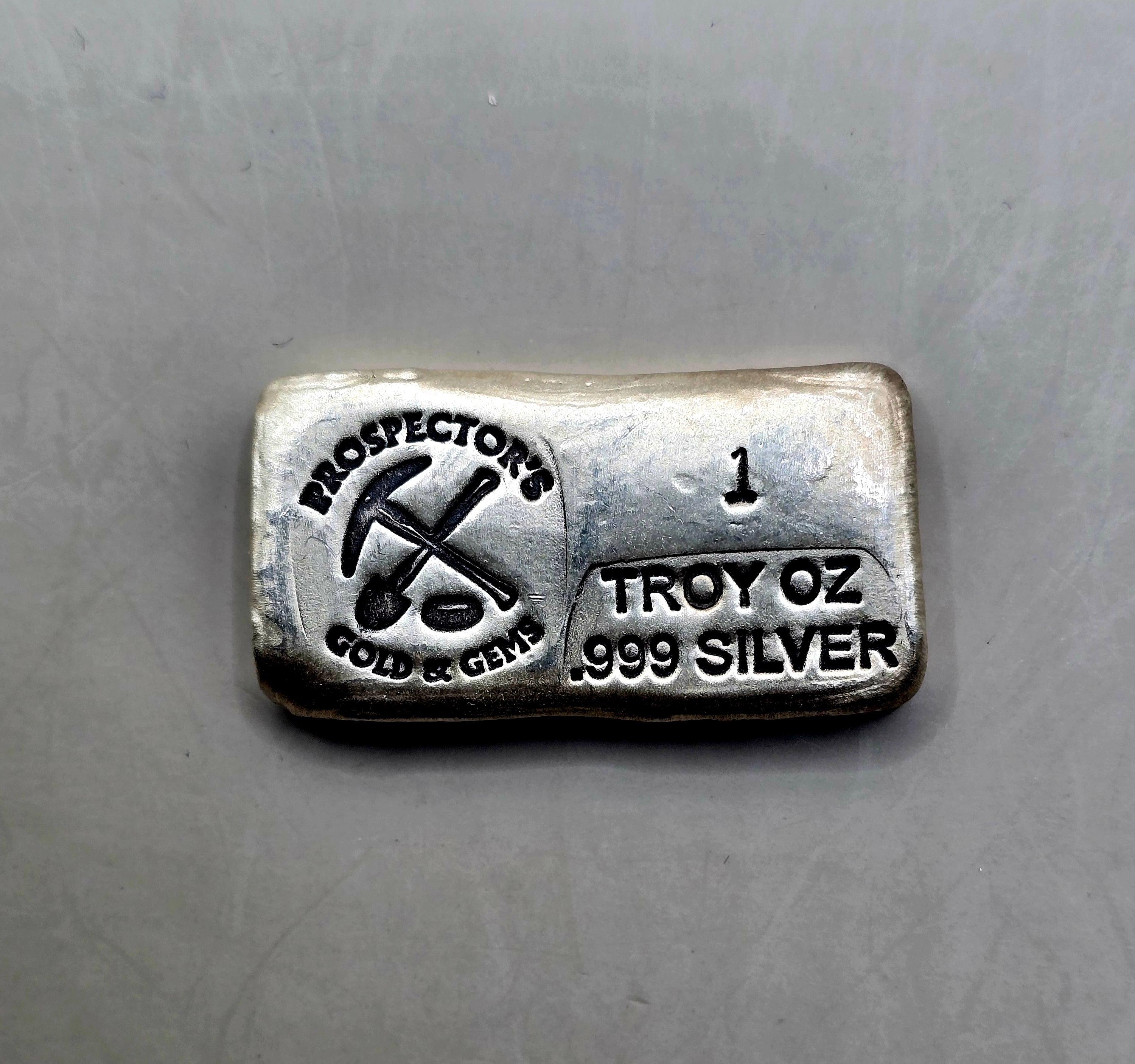 1oz Prospector's Silver bar – OZ Stacker